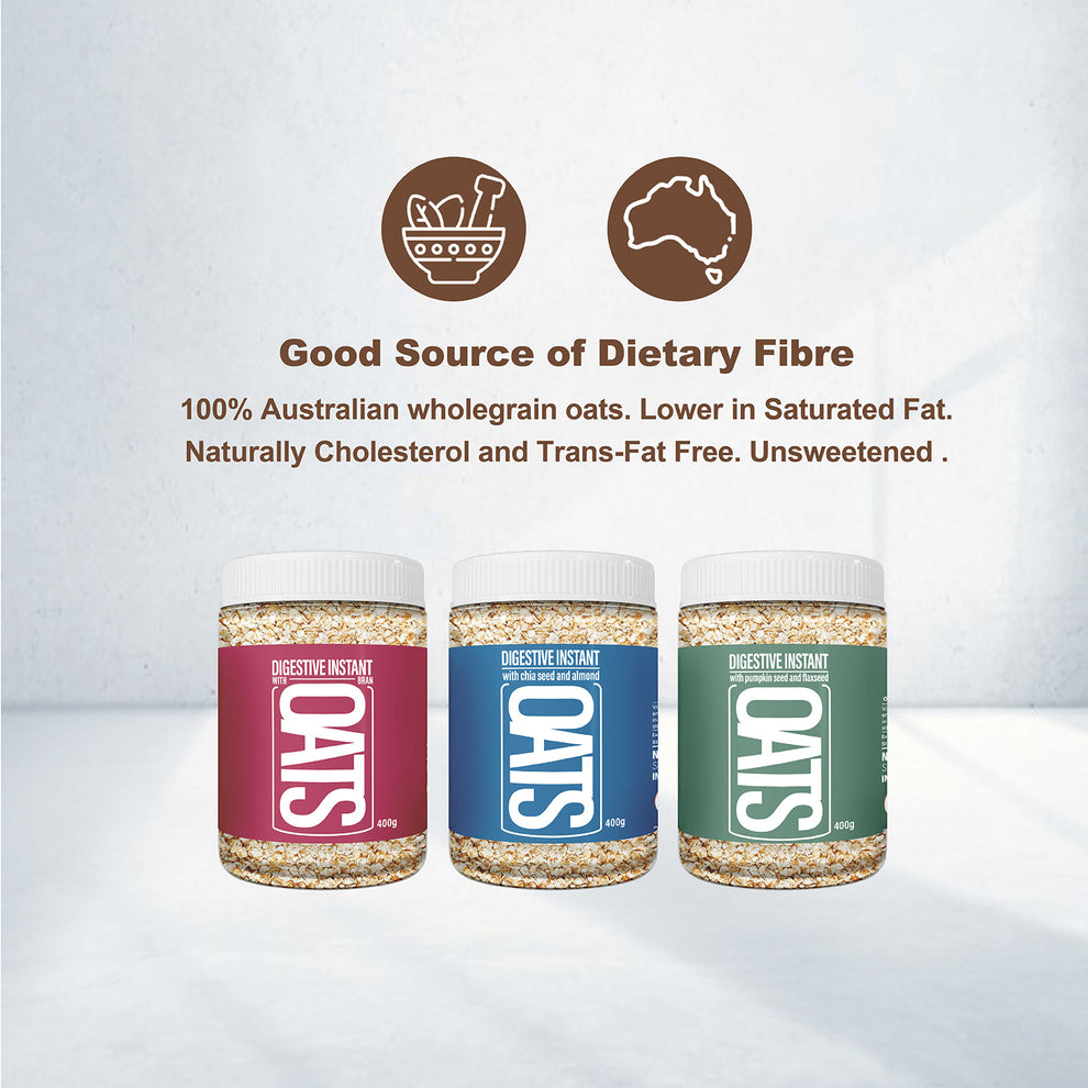 Digestive Instant Oats with Chia Seed and Almond 400g – MuShan Food
